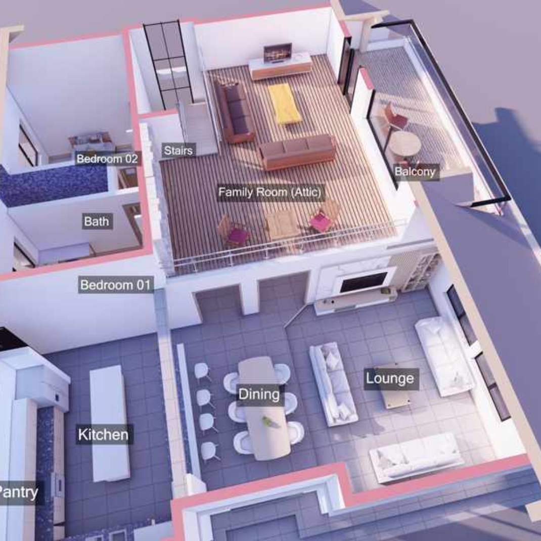 3-Bedroom Maisonette House Plan - 0718552405 Knight & Hammer Contractors